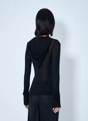 Rick Owens Long Sleeve Hooded Top