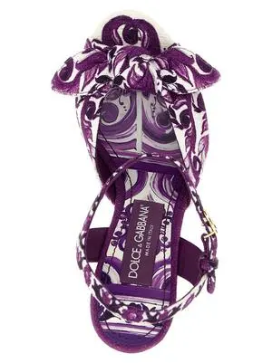 Dolce & Gabbana Maiolica Platform Sandals