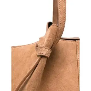 Yuzefi Calf Suede Shoulder Bag - Brown