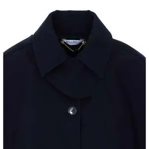 Max Mara Paggio Drip-proof Gabardine Hood - Blue