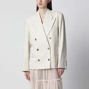 Dries Van Noten Oversized Double-breasted Jacket - White