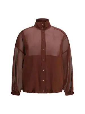 Brunello Cucinelli Cotton Organza Shirt - Red