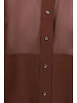 Brunello Cucinelli Cotton Organza Shirt - Red