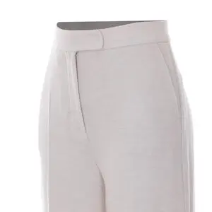 Max Mara Attinia Wool Piquet Trousers - White