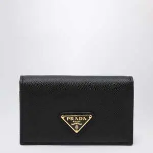 Prada Saffiano Leather Card Case - Black