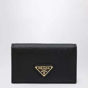 Prada Saffiano Leather Card Case - Black