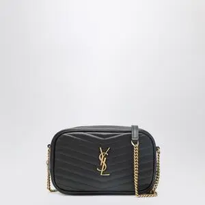 Saint Laurent Lou Mini Quilted Leather Bag - Black