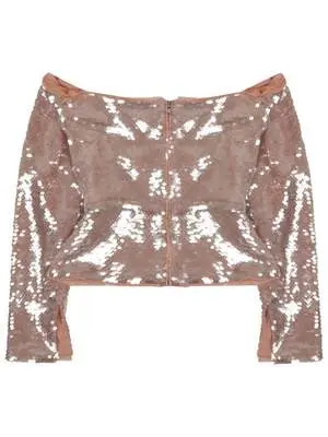 SELF-PORTRAIT Sequined Sleeveless Top