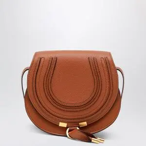 Chloé Marcie Leather Saddle Bag - Brown