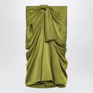 Chloé Draped Silk Skirt - Green