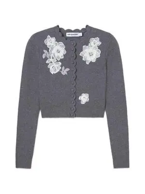 SELF-PORTRAIT Cropped Cardigan - Multicolor