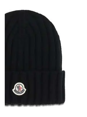 Moncler Wool Beanie With Logo