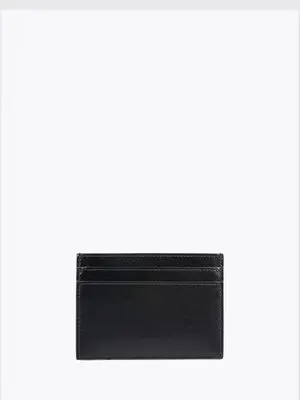 Saint Laurent Cassandre Flat Card Holder In Calfskin With Monogram