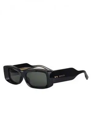 Gucci Rectangle Sunglasses - Black