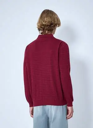 Miu Miu Striped V-neck Polo Shirt