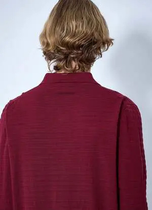 Miu Miu Striped V-neck Polo Shirt