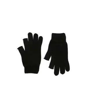 Rick Owens Knitted Fingerless Gloves - Black