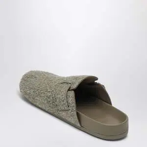 Loewe Ease Buckle Mule In Khaki