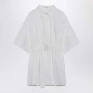 Givenchy Mini Chemisier Dress In Poplin - White