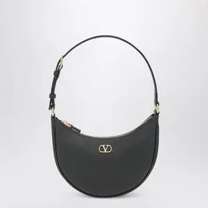 Valentino Garavani Valentino Garavani Vlogo Signature Mini Hobo Bag In Black Leather Women Black