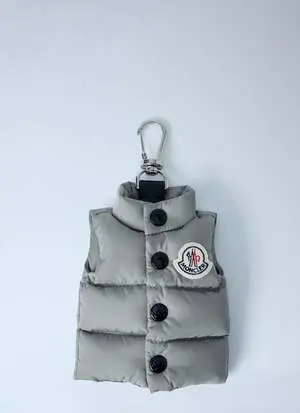 Moncler MONCLER Puffer Vest Keyring Gray