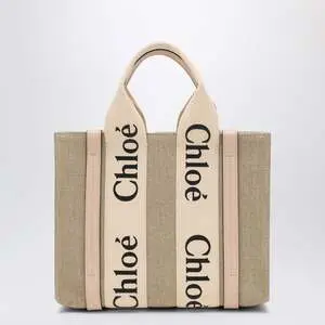 Chloé Woody Canvas Tote Bag - Pink