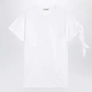 JW Anderson Knotted-sleeve Jersey T-shirt - White