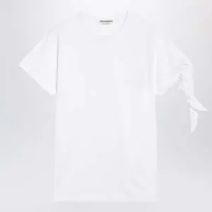 JW Anderson Knotted-sleeve Jersey T-shirt - White