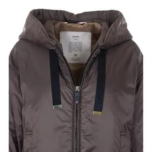 Max Mara Daria Padded Drip-proof Canvas Jacket - Brown