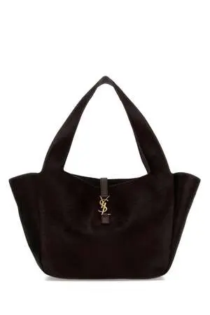 Saint Laurent Calf Hair Le 5 Ã  7 Bea Shopping Bag - Brown