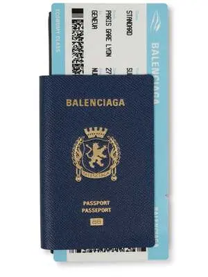 Balenciaga Passport Wallet - Blue