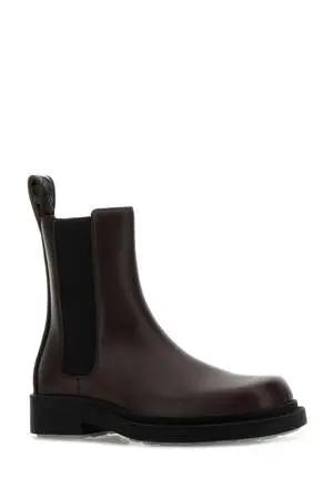 Bottega Veneta Dark Leather Chelsea Ben Ankle Boots - Brown