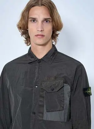 Stone Island Technical Overshirt With Patch Pocket
