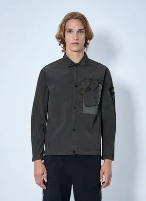 Stone Island Technical Overshirt With Patch Pocket - Gray
