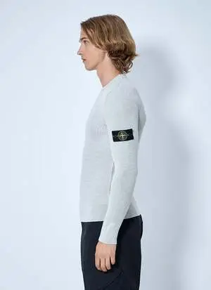 Stone Island Ribbed Crewneck Sweater - Gray