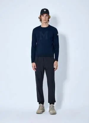 Moncler Embroidered Logo Sweater - Blue