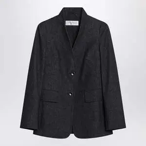 Max Mara Midnight Jacket In Cotton Denim Effect