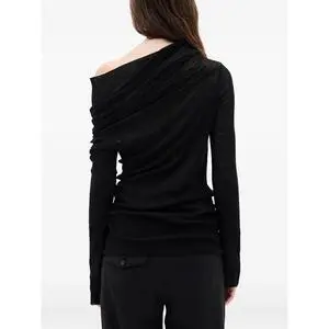 ANN DEMEULEMEESTER Virgin Wool Long Sleeve Top