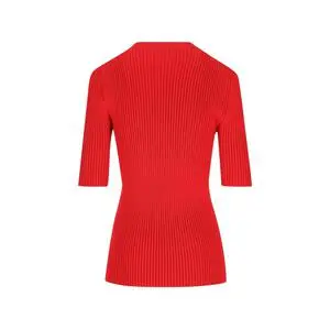 Prada Virgin Wool Ribbed Knit Jumper