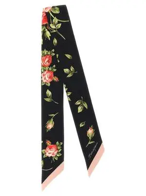 Dolce & Gabbana Bandeau 'bouquet Rose - Black