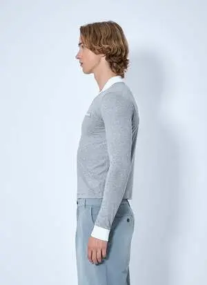 Miu Miu Collared Long Sleeve Knit Sweater