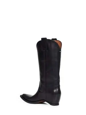 MAISON MARGIELA Black Heel-less Western Boots