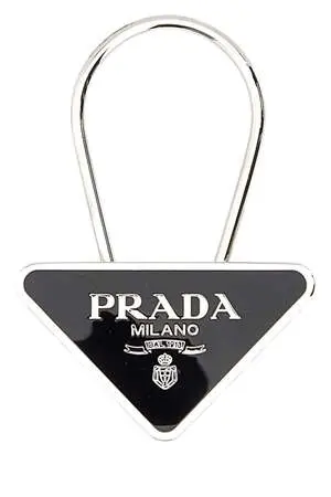 Prada Metal Key Ring - Black