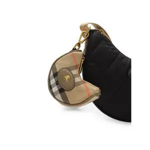 Burberry Check Horseshoe Keyring Charm - Cream