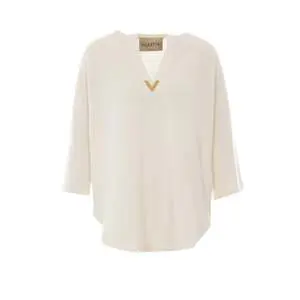 VALENTINO Valentino Garavani Women Sweater With V Logo Detail