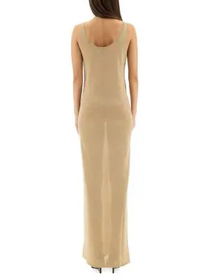 Saint Laurent Lurex Knit Dress - Gold