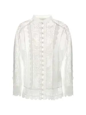 Zimmermann Zimmermann Aster Embroidered Blouse Multicolor