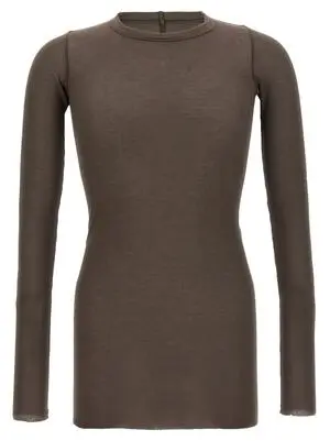 Rick Owens Rib Ls T' T-shirt - Gray