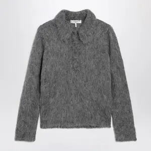 Chloé Chloe Smoke Grey Alpaca-Blend Cardigan Women Gray