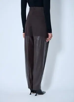 Bottega Veneta Contrast Panel Tailored Trousers - Brown